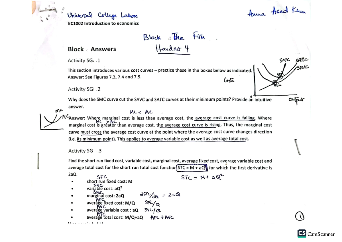 Block 5 The Firm Handout 4 - EC1002 - Studocu