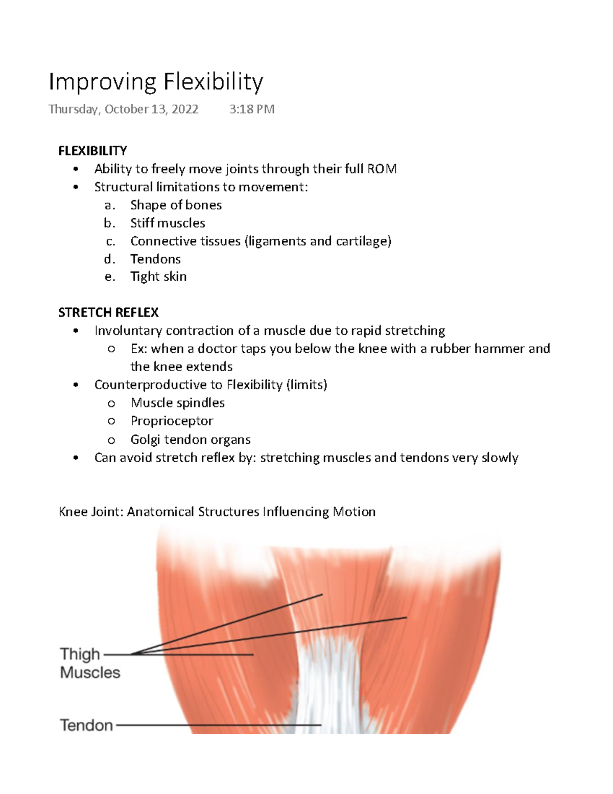 Improving Flexibility - FLEXIBILITY Ability to freely move joints ...