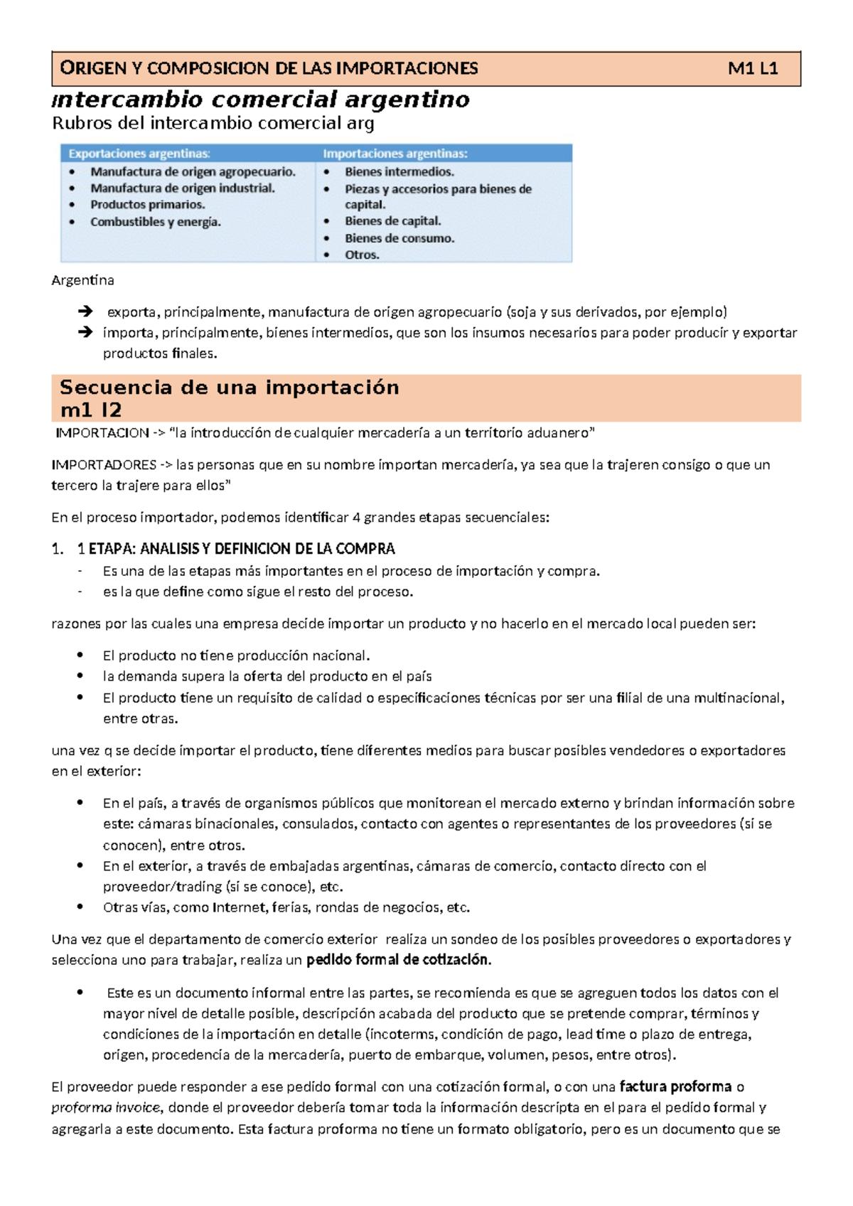 Importaciones resumen modulo 1 y 2 - ORIGEN Y COMPOSICION DE LAS ...