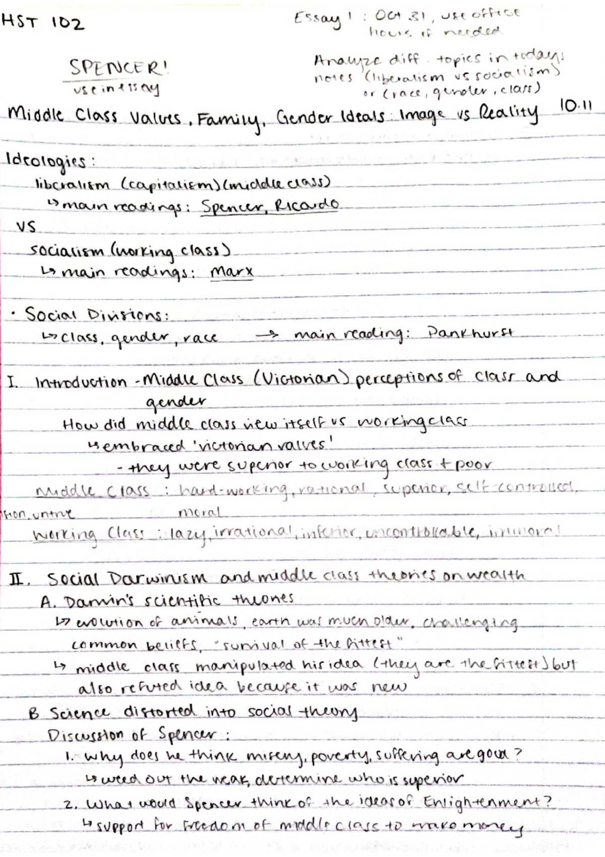 HST102 Middle Class Values - HST 102 - Studocu