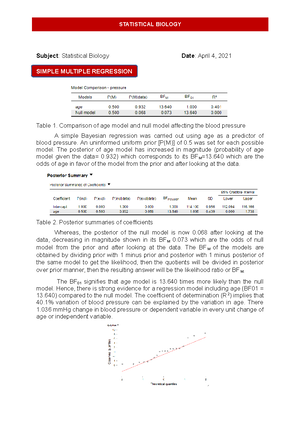 Biostatistics 3 - BIOSTATISTICS LESSON 3 MODULE 2 PROBABILITY In the previous module, you ...