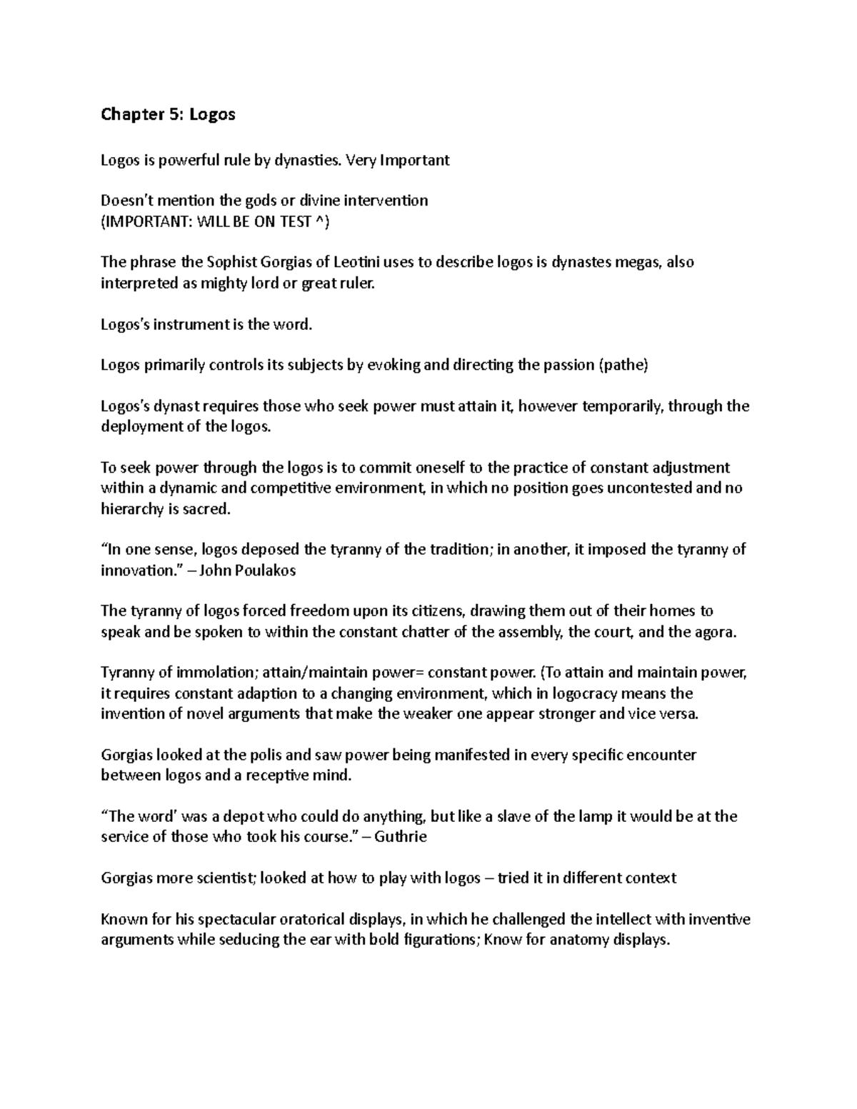 Lecture Notes on Chapter 5 URPN Engineering - Chapter 5: Logos Logos is ...