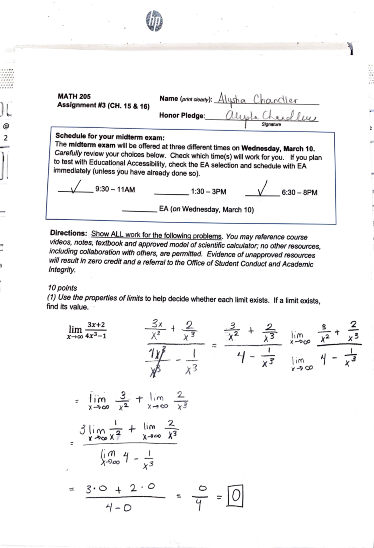 Calc. Assignment #3 - MATH 211 - ODU - Studocu
