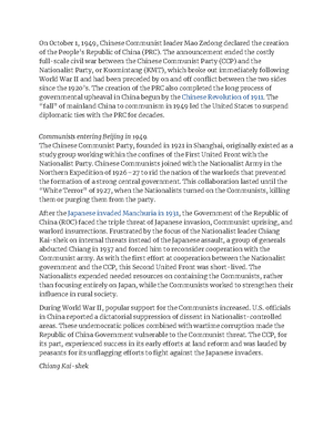 Chinese revolution 2 - notes - The Chinese Communist Revolution was a ...