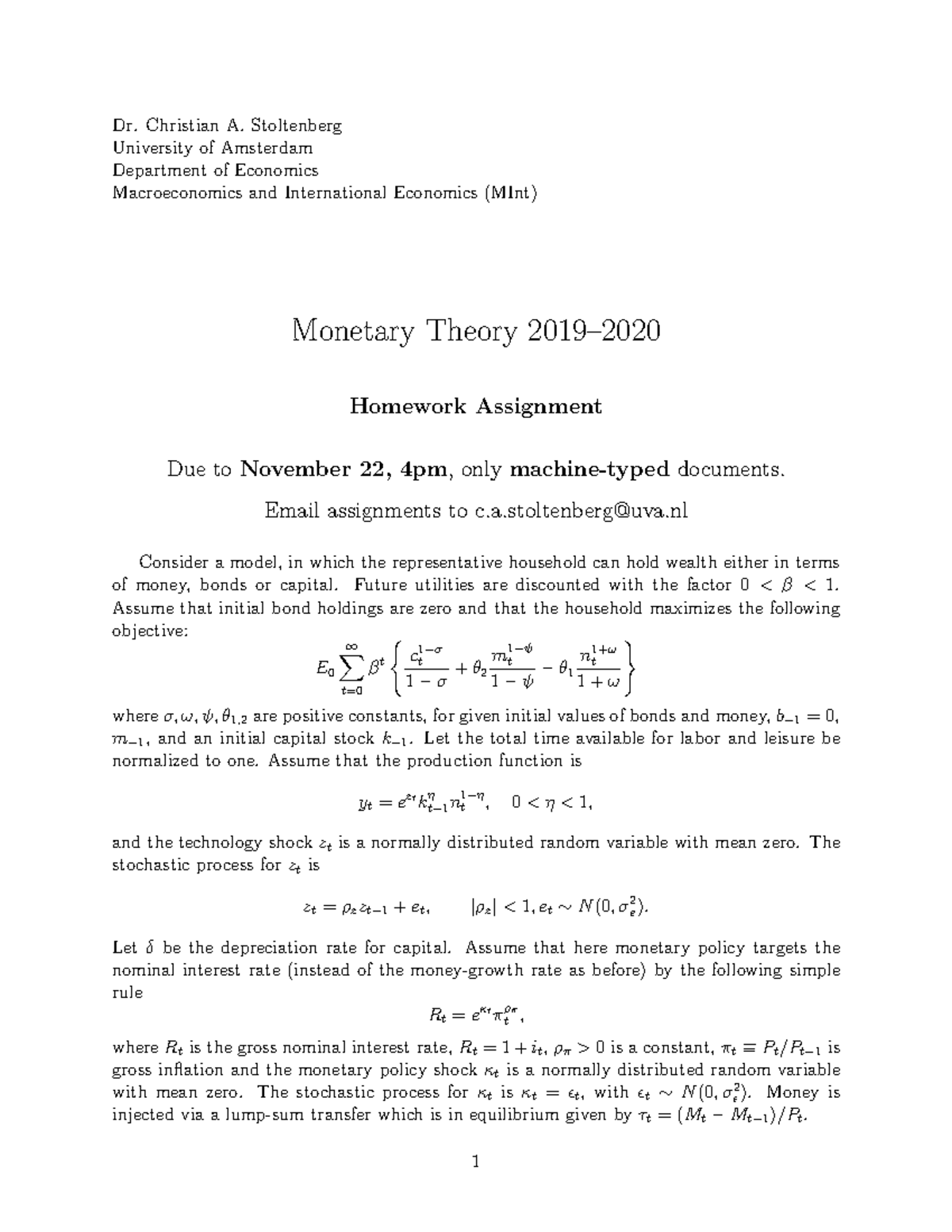 MT HW nosol - Homework assignment - Dr. Christian A. Stoltenberg ...