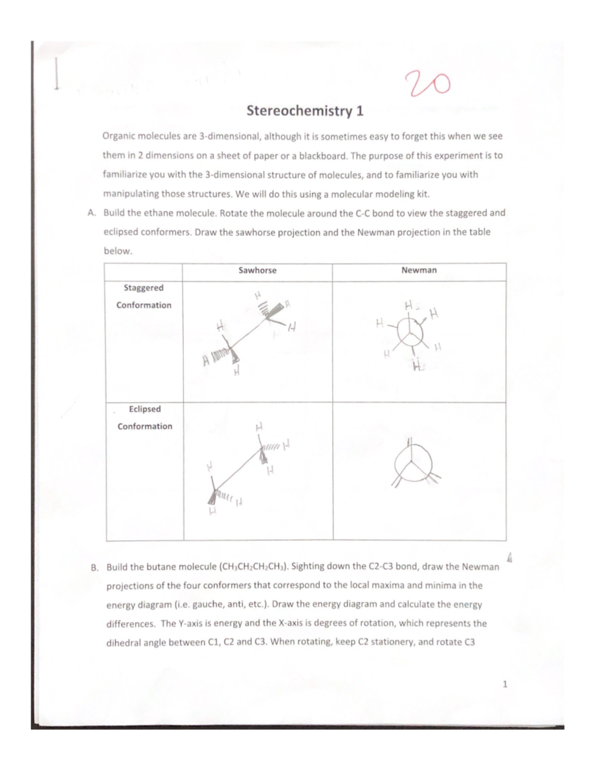 Stereochemistry 1 - This is a required lab report. - CHEM 2207 - Studocu
