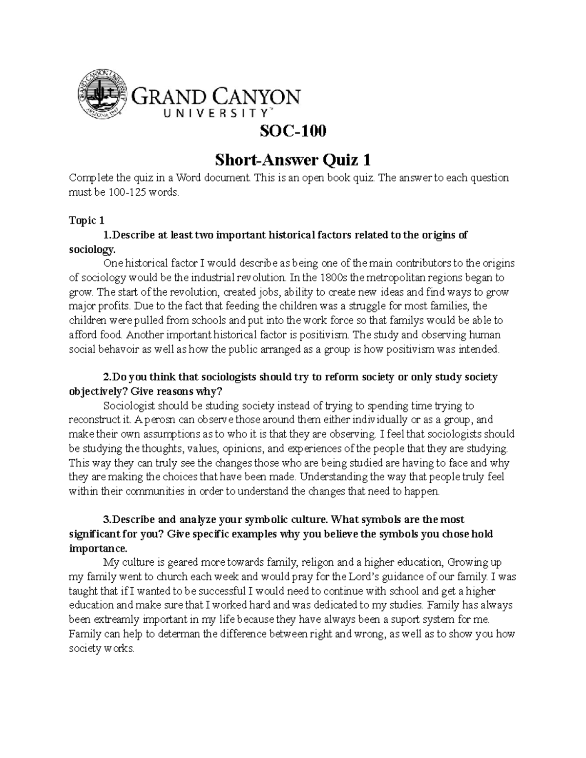 Short-Answer Quiz 1 - Short-Answer Quiz 1 - SOC- Short-Answer Quiz 1 ...