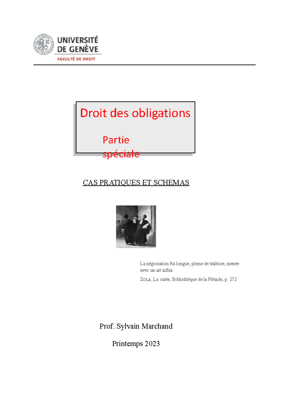 Contrats spéciaux - cas pratiques - UniGE - Studocu