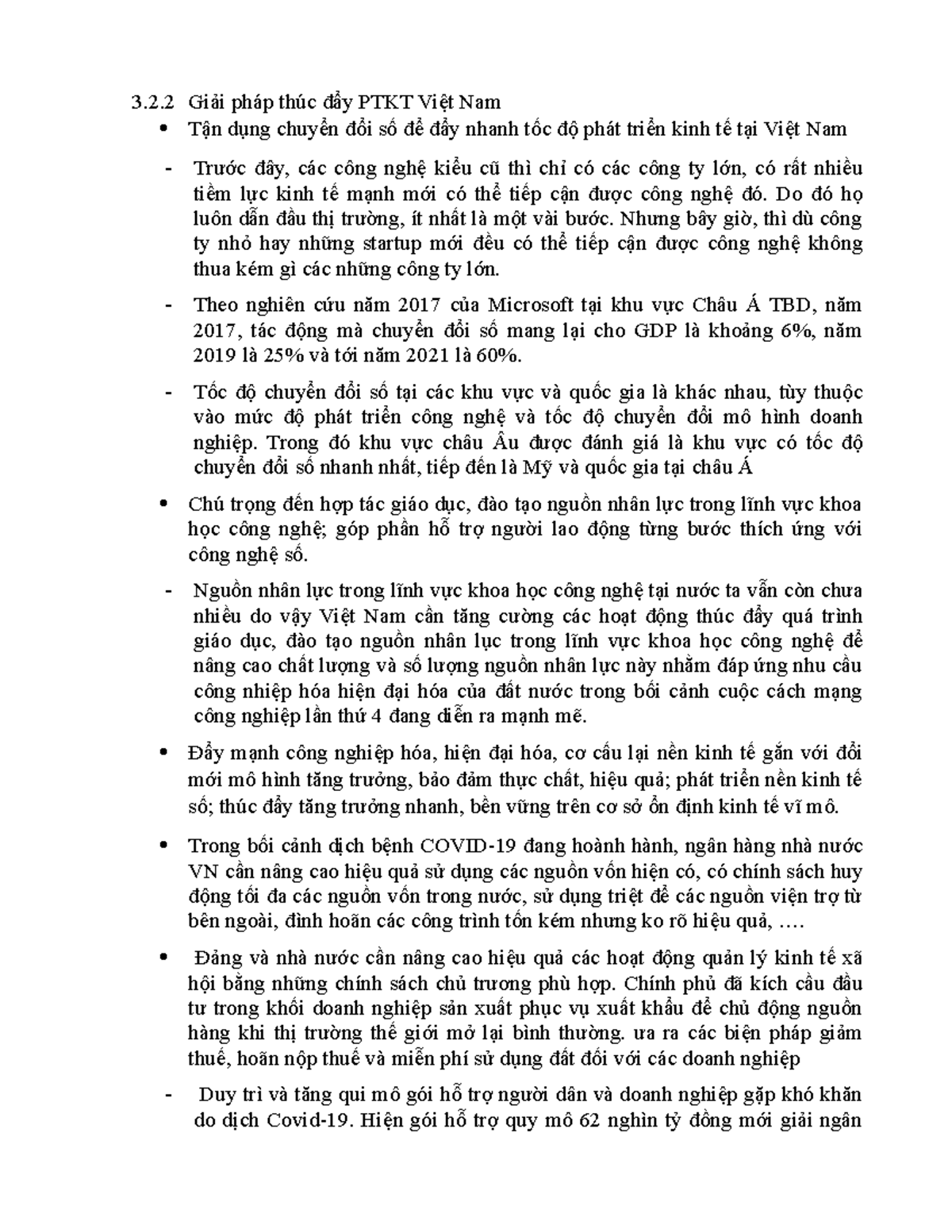 Giải pháp thúc đẩy PTKT Việt Nam - 3.2 Giải pháp thúc đẩy PTKT Việt Nam ...
