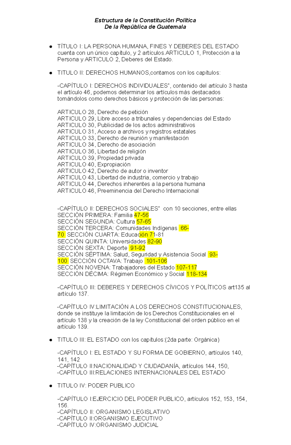 9Estructura de la Constituci-n Pol-tica - Estructura de la Constitución Política De la República ...