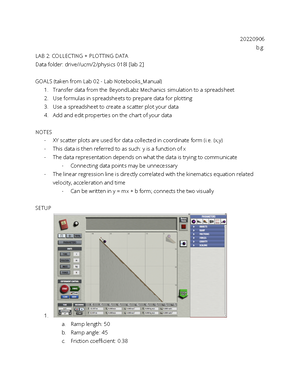 PHYS 018 Lab 4 - Lab notebook file upload for PHYS 018 Lab 4 - 20220906 b. LAB 4: FREE FALL I ...