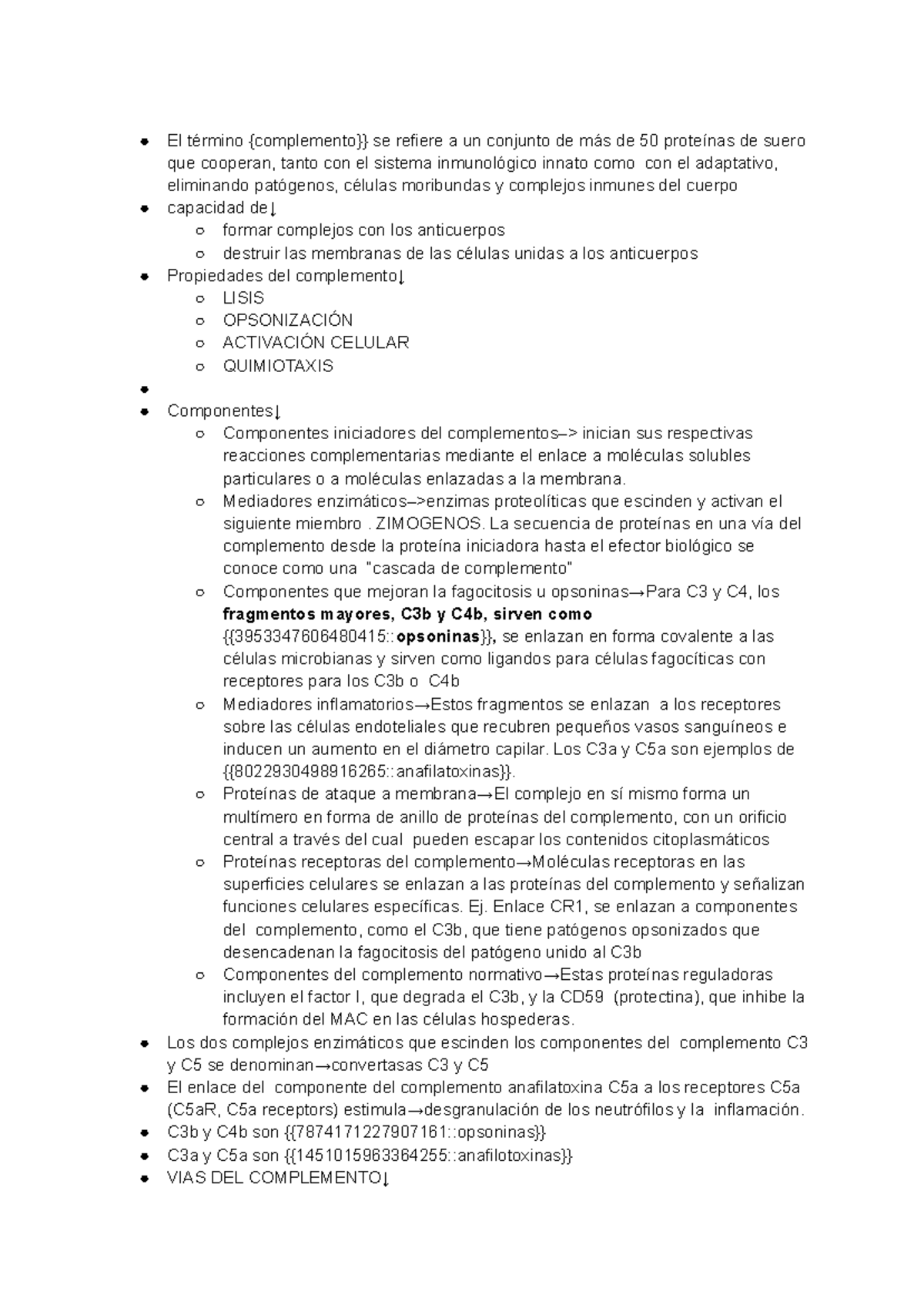 Cascada Del Complemento - El término {complemento}} se refiere a un conjunto de más de 50 - Studocu