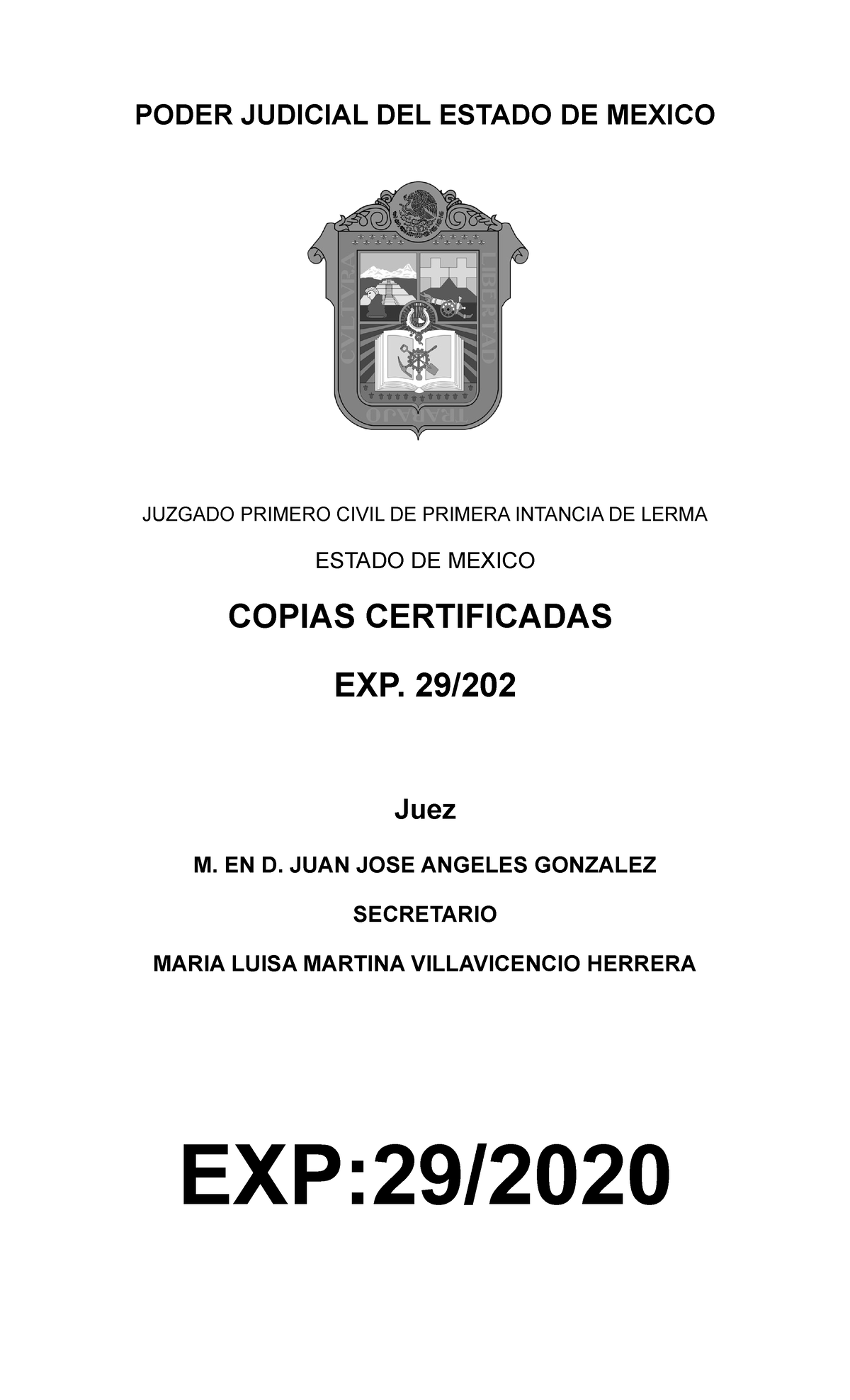 Poder Judicial DEL Estado DE Mexico - PODER JUDICIAL DEL ESTADO DE ...