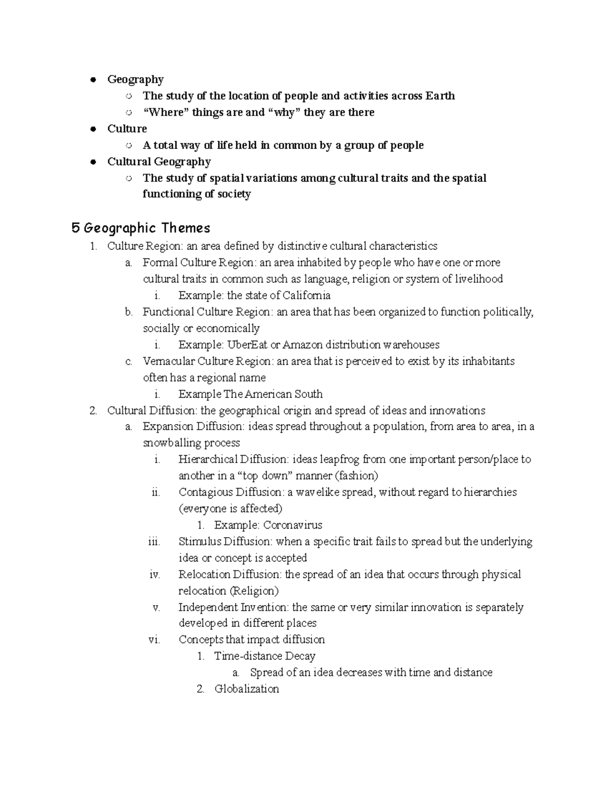 Geography 1550-04 - lecture notes - Geography The study of the location ...