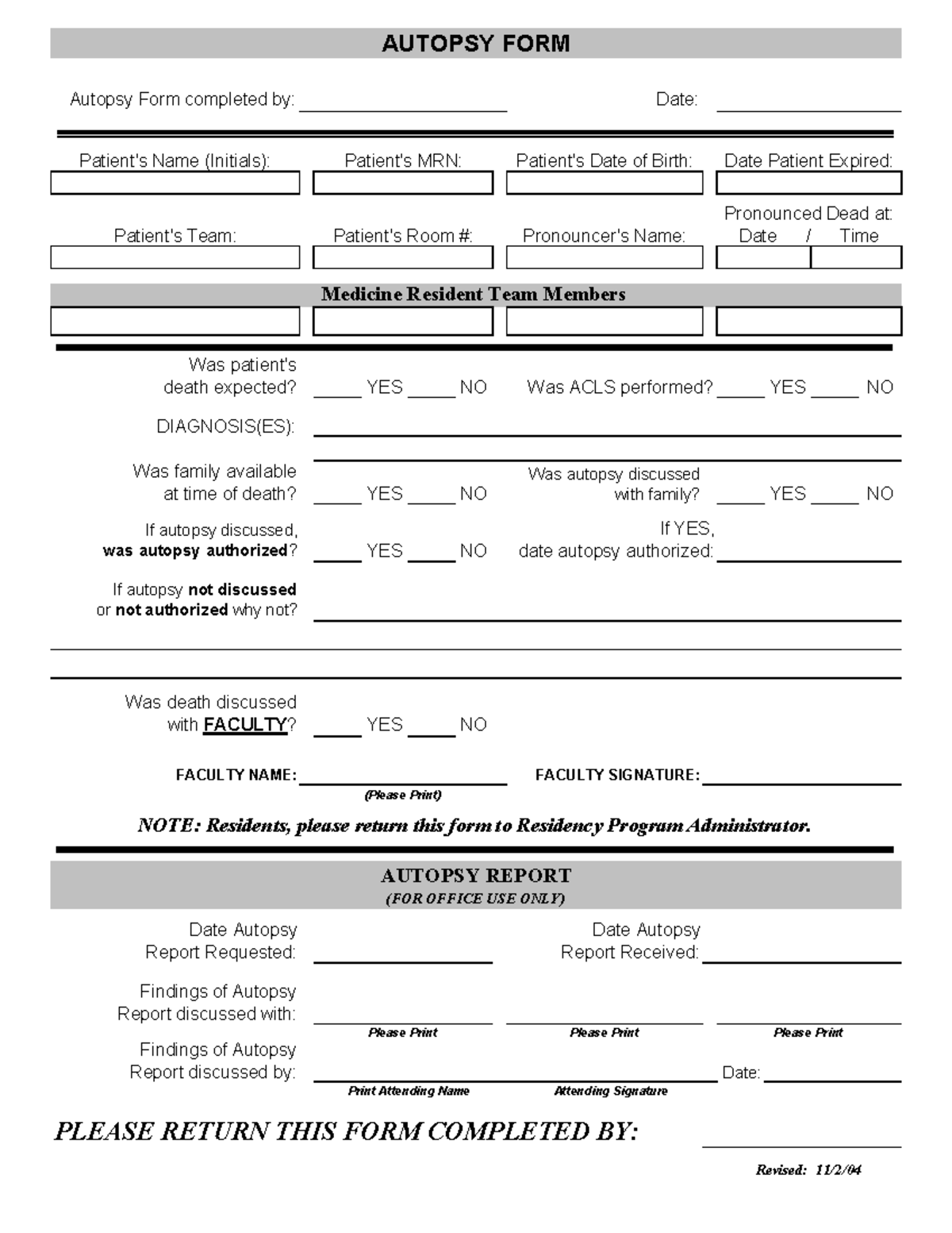 4815 - Na hejdidusoakbdbs sjjdbs - Autopsy Form completed by: Date ...