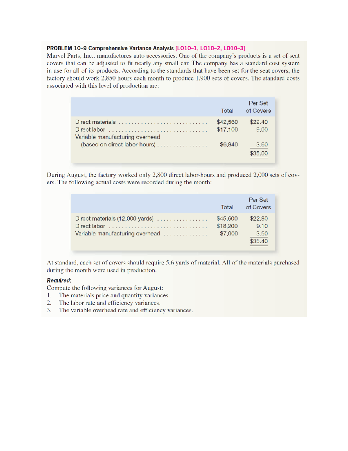 Chapter 10 Practice Problems - Managerial Accounting - Studocu