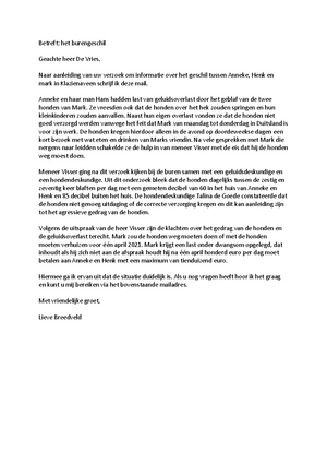 Herkansing sommatie brief - 12-5- Project: Het proces in de civiele ...