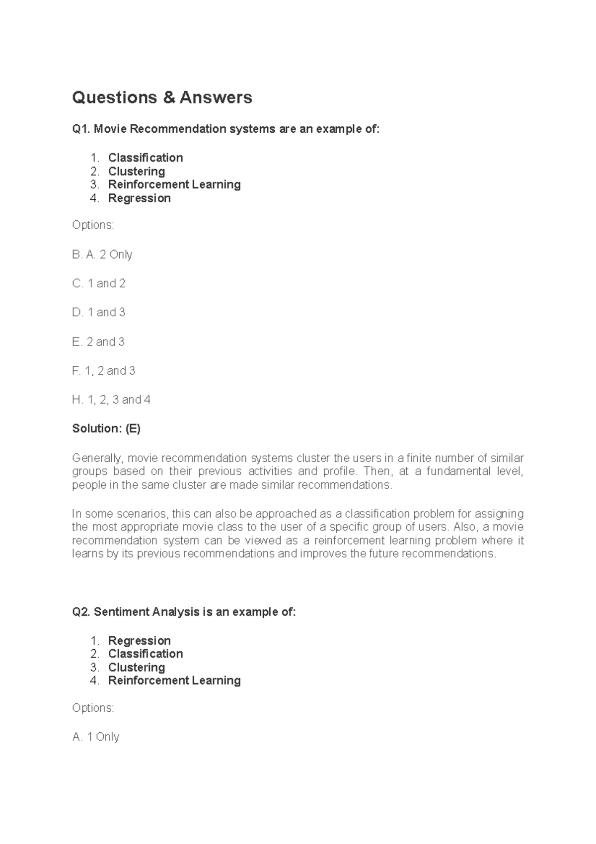 MCQ-Clustering - Clustering QUIZ - Questions & Answers Q1. Movie ...