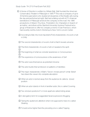 THRA331Final Prompt Book - DIRECTING 1 Final Prompt Book Requirements ...