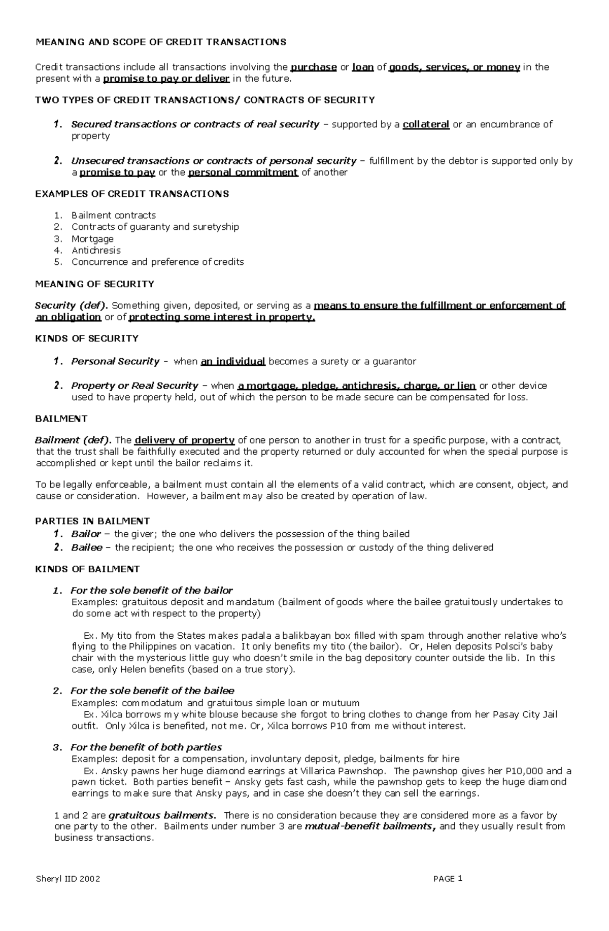 Credit-Transactions-docx - MEANING AND SCOPE OF CREDIT TRANSACTIONS ...