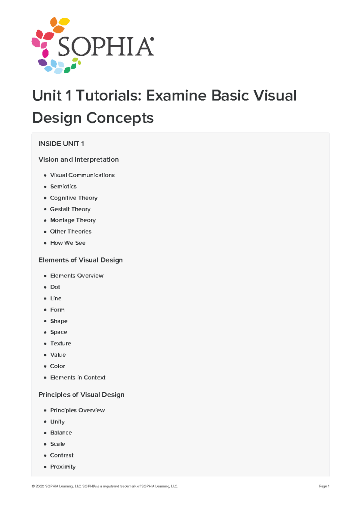 Unit 1 - Unit 1 visual communication. Unit 1 visual communication. - Unit 1 Tutorials: Examine ...