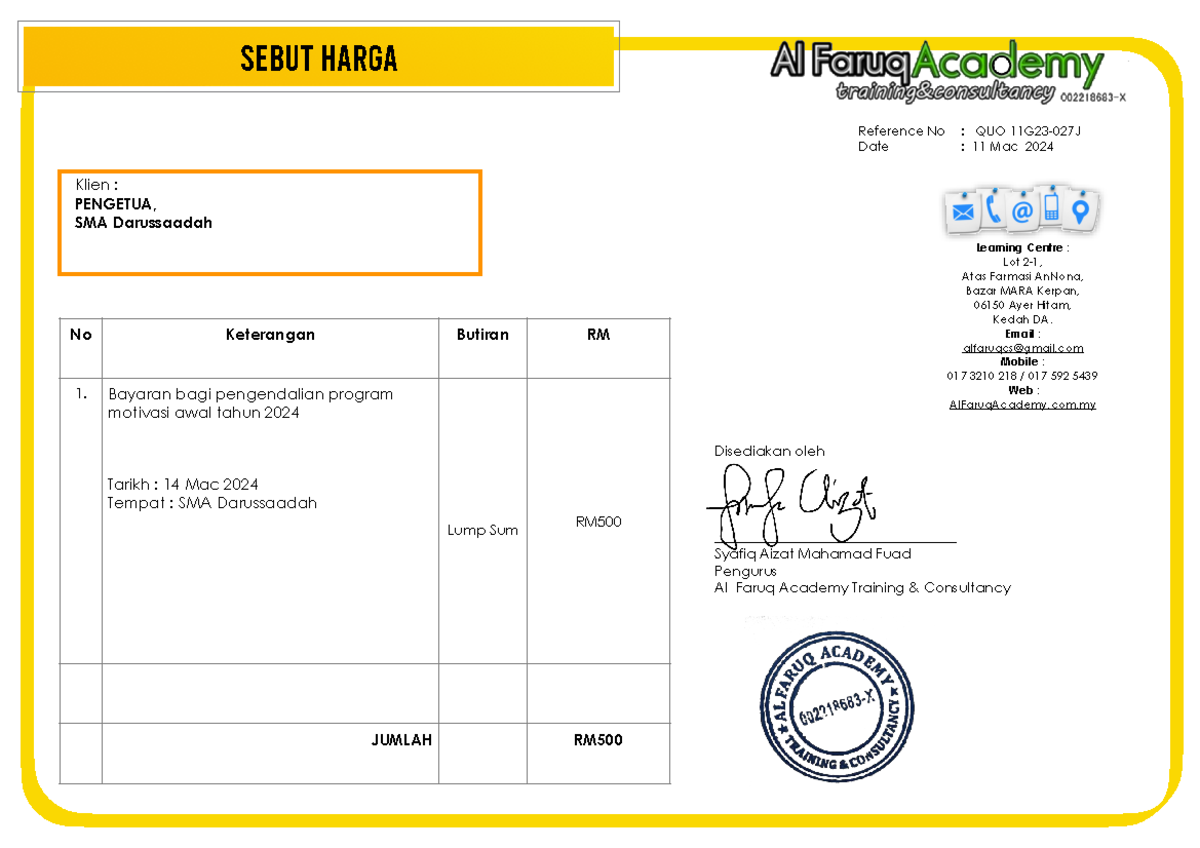 Quo SMA Darussaadah - this is sample of quotation to islamic ...