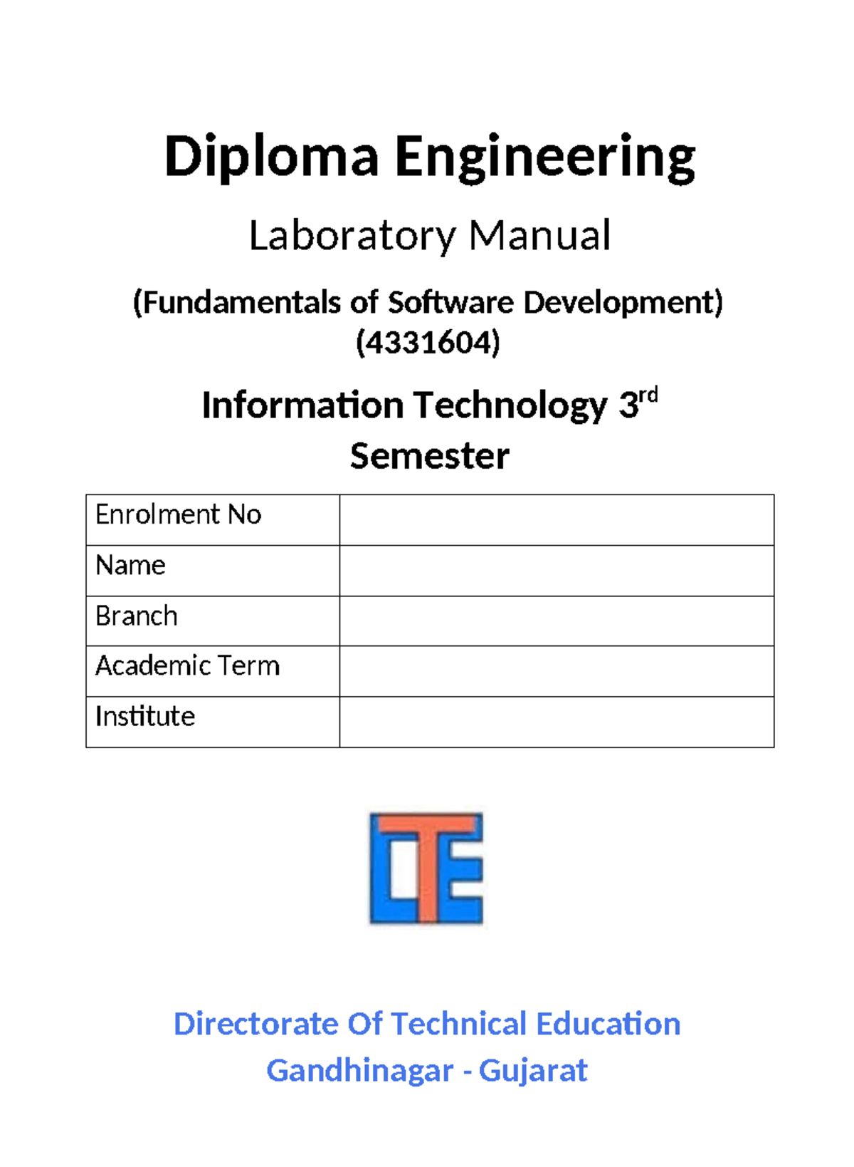 FSD 4331604- Practical fi LE - Diploma Engineering Laboratory Manual ...