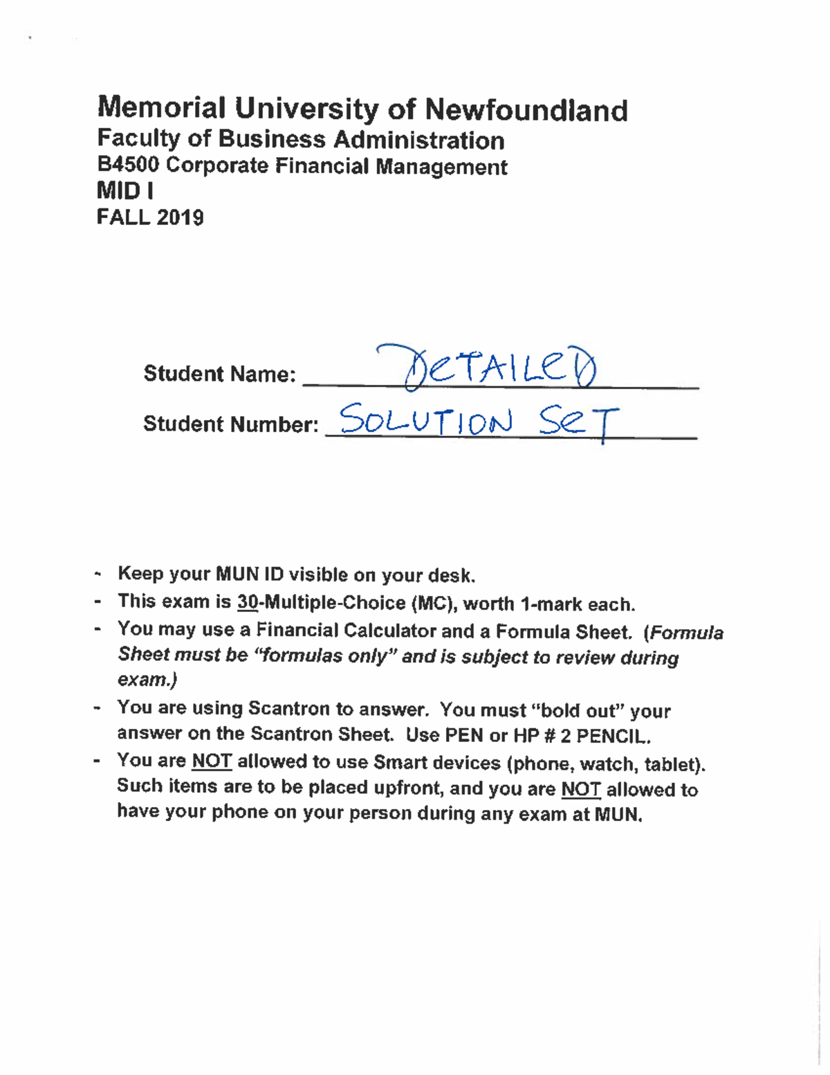 Exam 1 January 2018 Answers Busi 4500 Warning Decodescan Unexpected Mcu Data Current