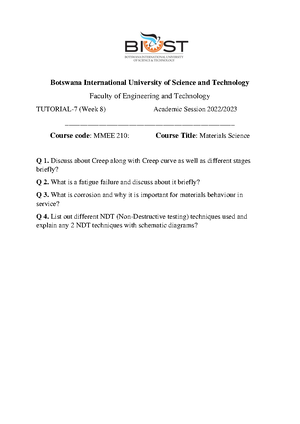 MECE 211 (LAB Practical 2) August 2024 - MECE 211 LABORATORY MANUAL ...
