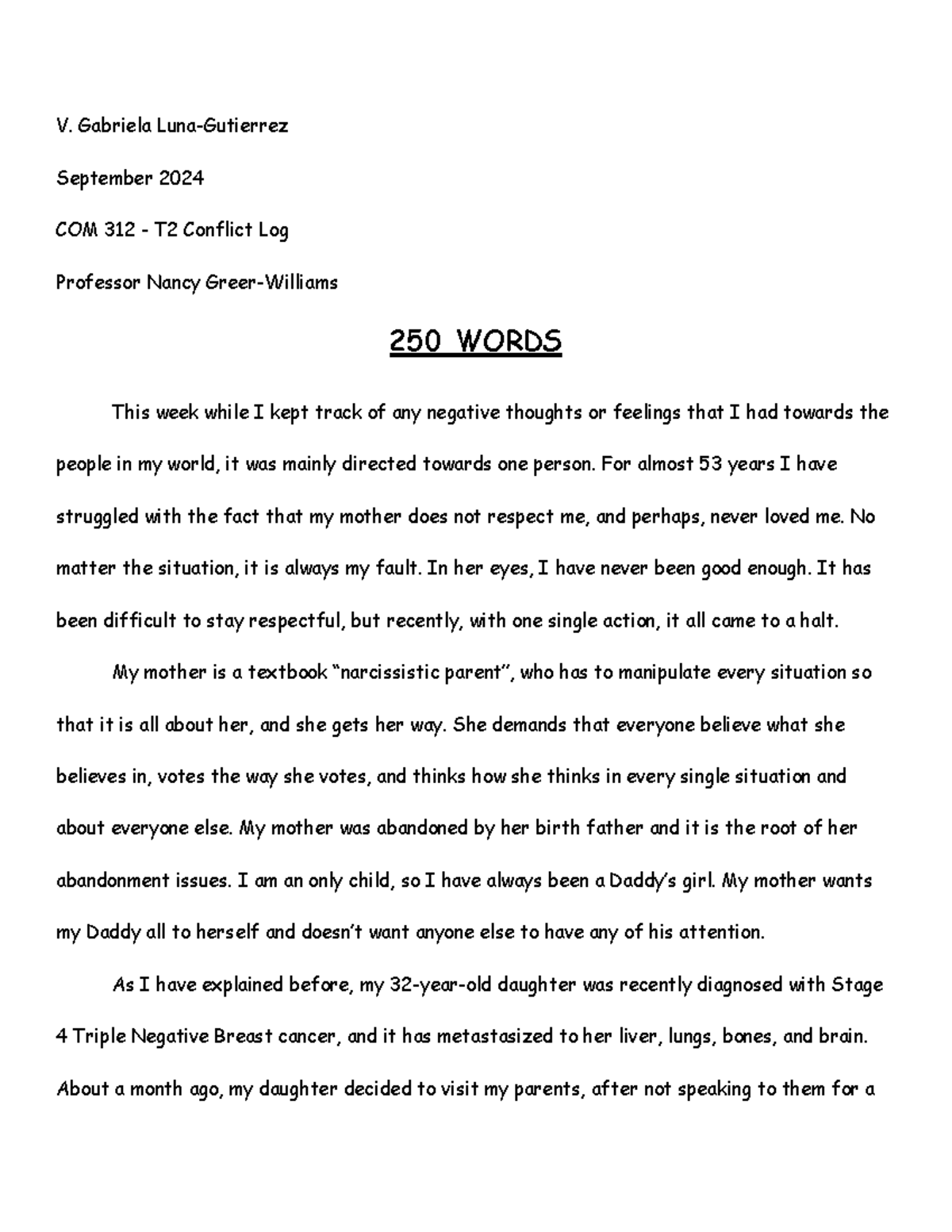 COM312T2Conflict Log - Topic 2 Conflict Log - V. Gabriela Luna ...