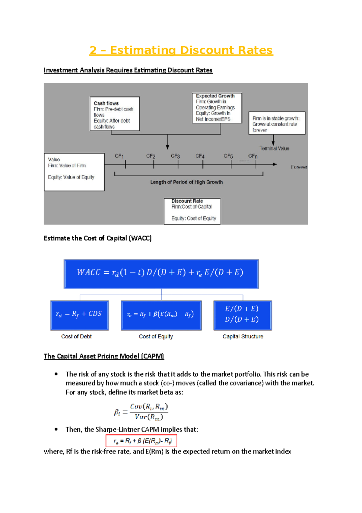 2 - Estimating Discount Rates - 2 – Estimating Discount Rates ...