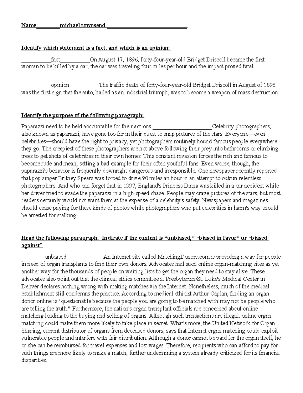 Cha 8 Practice Packet - course work - Name________michael townsend