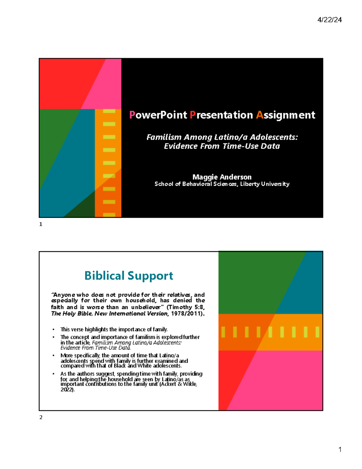 PSYC351 Power Point Presentation Assignment - 4/22/ 1 PowerPoint ...