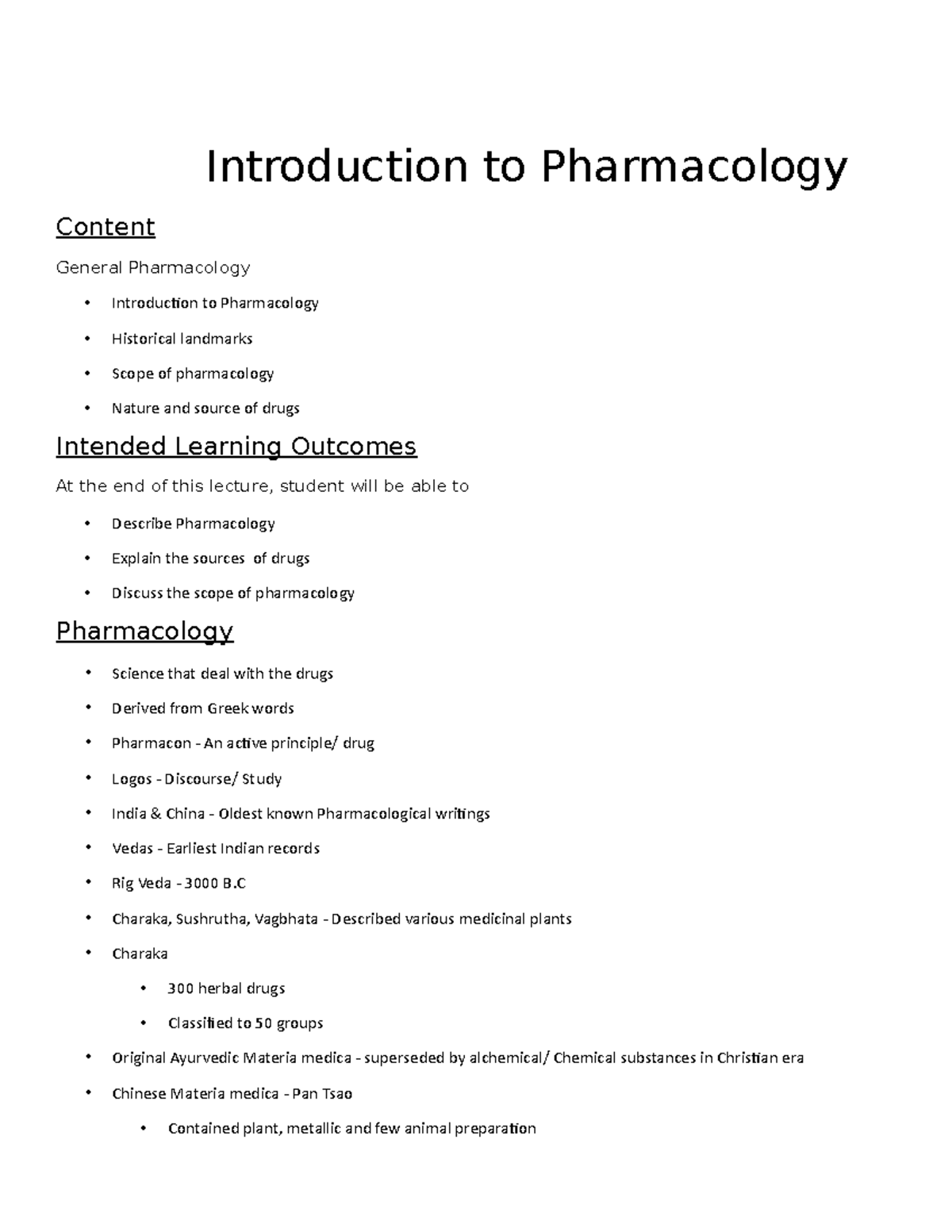 Chapter - 29 Introduction - Introduction to Pharmacology Content ...