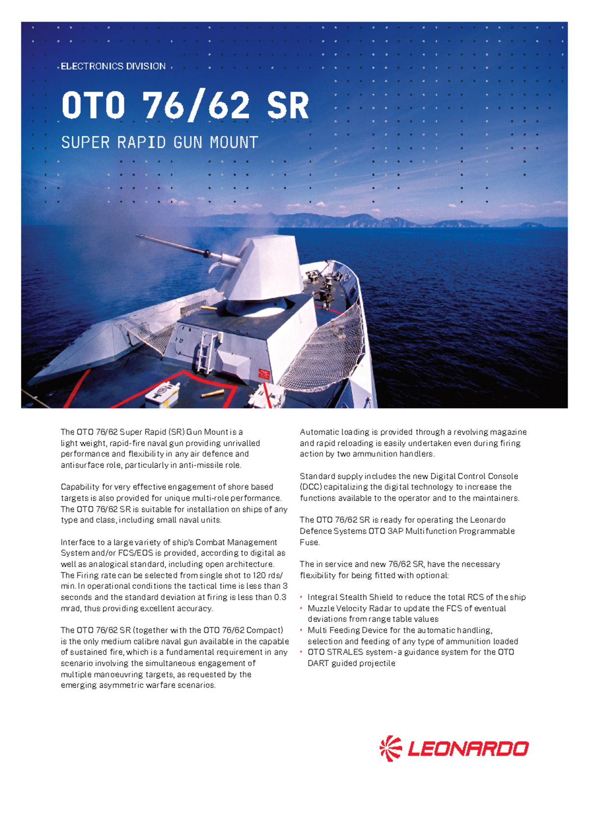 Cannone OTO 76 62 SR - ABCD - ELECTRONICS DIVISION OTO 76/62 SR SUPER ...