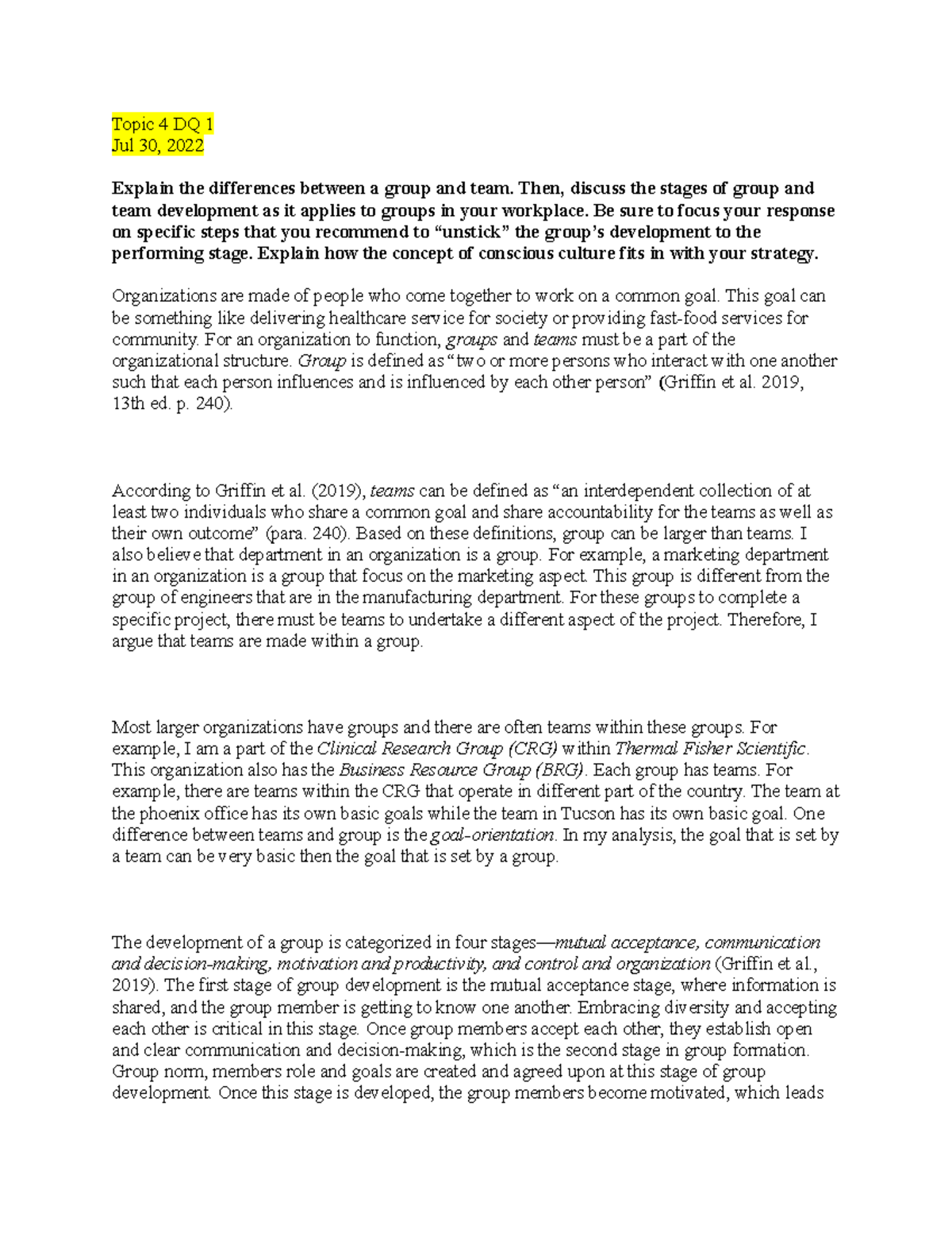 Topic 4 weekly Discussion - Topic 4 DQ 1 Jul 30, 2022 Explain the ...