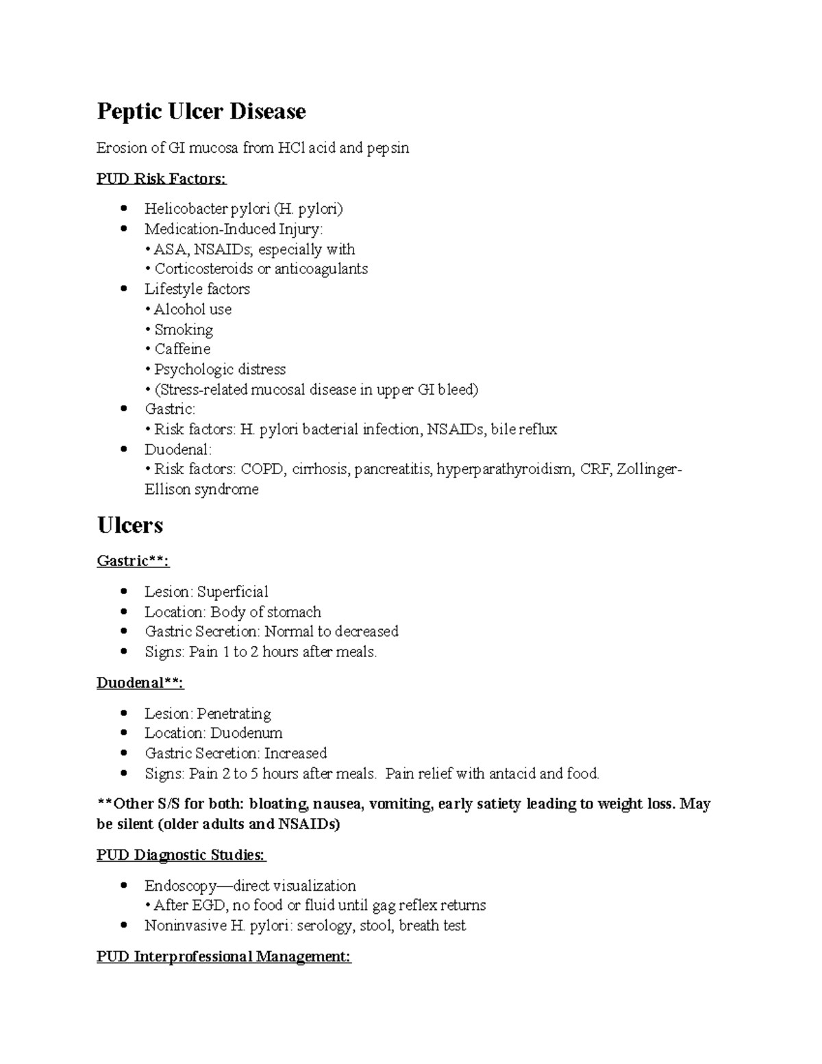 Peptic Ulcer Disease: Risk Factors Symptoms Diagnosis and Management ...