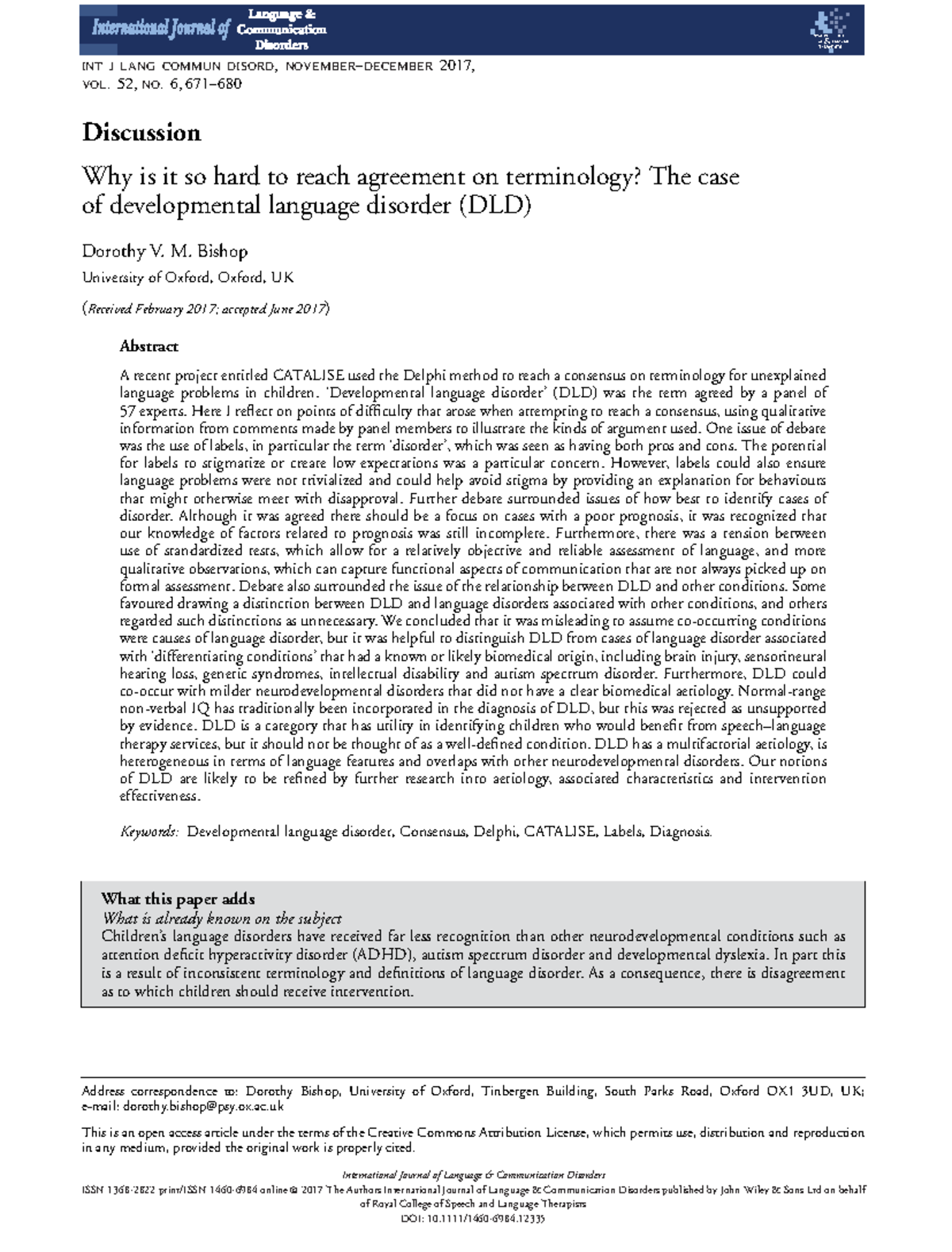 Why is it so hard to reach agreement on terminology The case of ...