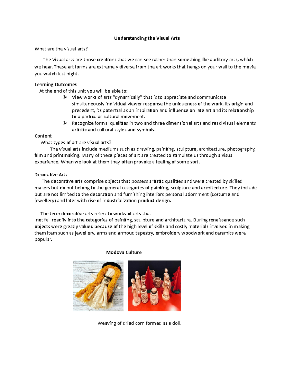 Visual Arts 2ndyer 1sem 2020-21 - Understanding the Visual Arts What ...