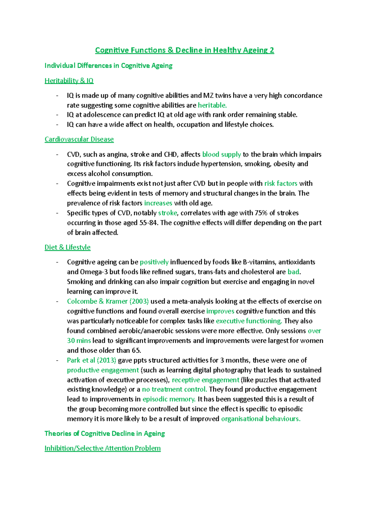 Ageing and Dementia - yfuvj - Cognitive Functions Decline in Healthy ...