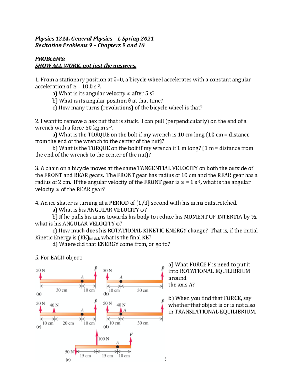 PH1214Spring 2021 Recitation Problems Ch09 - Page 1 of 2 _Physics 1214 ...