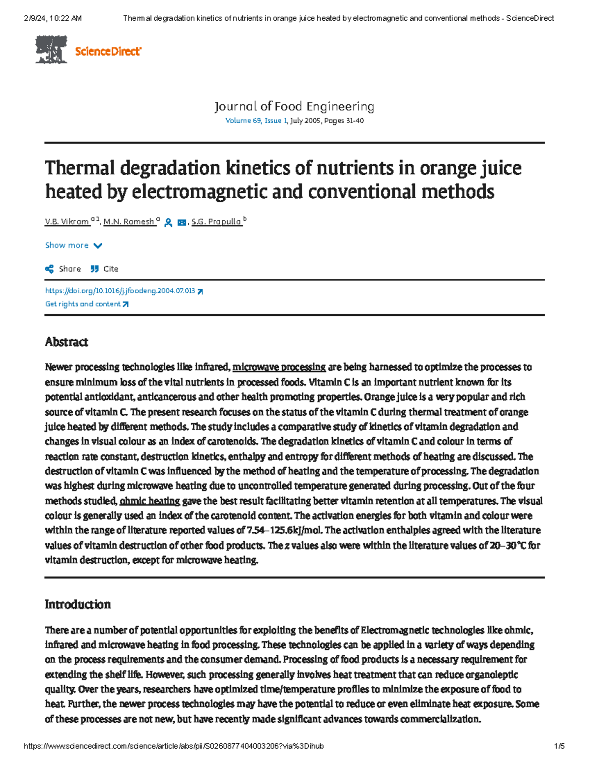 Exp 9 research paper - 2/9/24, 10:22 AM Thermal degradation kinetics of ...