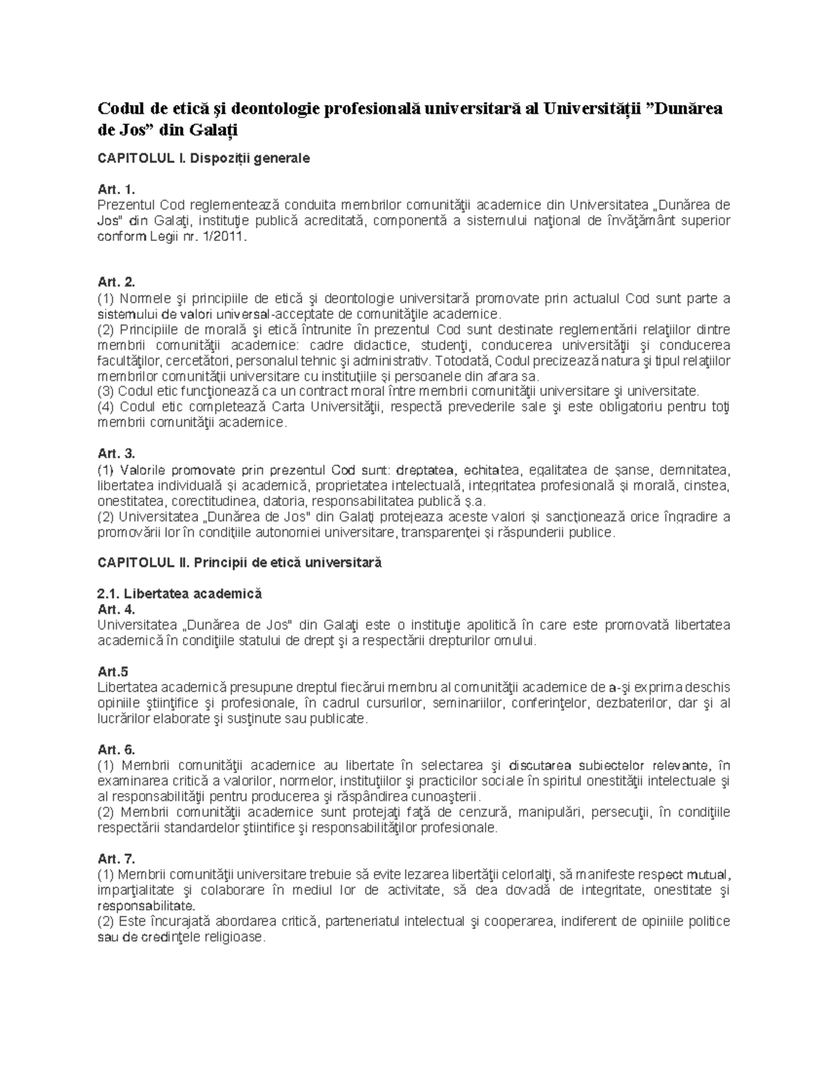 Codul de etica UDJG 2014 - Codul de etică şi deontologie profesională ...