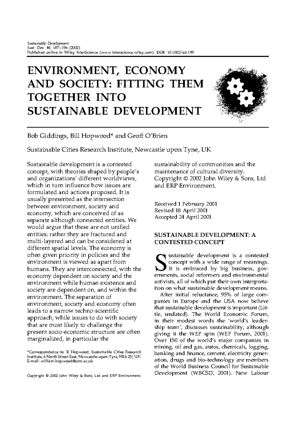 Document - Sustainable Development Sust. Dev. 10 , 187–196 (2002 ...