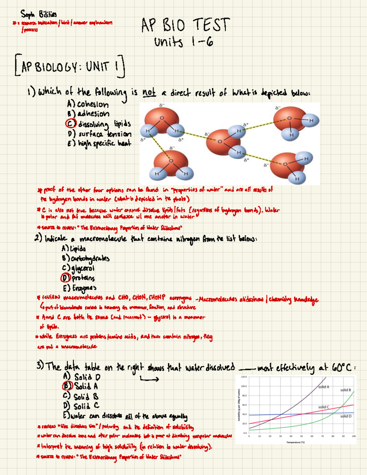 AP Bio Practice Test - BIO 181 - Studocu