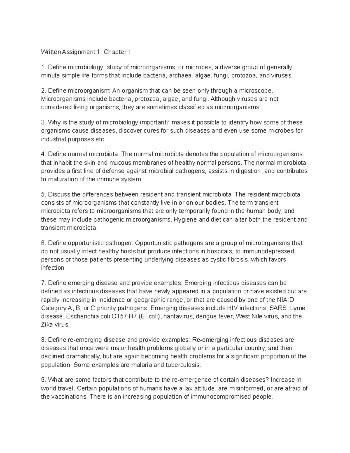 Micro Written Assignment 1 Chapter 1 - Written Assignment 1: Chapter 1 ...