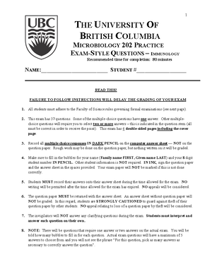 MICB211 Tutorial 3 Worksheet - Name: Student #: MICB 211 TUTORIAL #3 ...