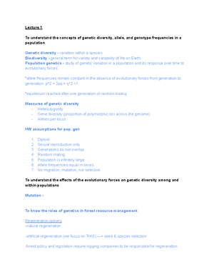FRST302 - Module 4 Quiz FRST 302 201 2021W2 Forest Genetics - * Some ...