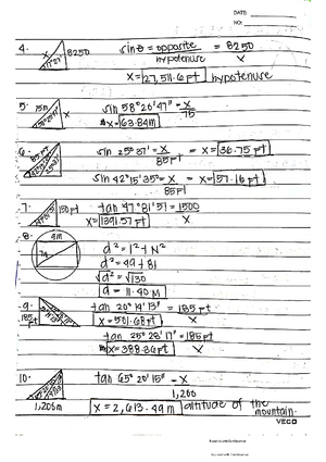 Trigonometry Unit 9 Module - WORD Problems - UNIT IX. WORD PROBLEMS ...
