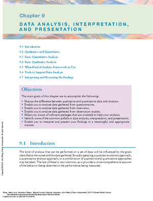 Interaction Design Beyond Human-Computer Interacti - Chapter 10 D A T A ...